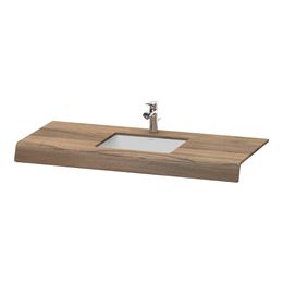 Duravit Waschtisch-Konsole DuraStyle 80-200x55x10cm, 1 Ausschn, Nussb natur (DS828C07979)