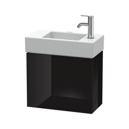 Duravit Waschtischunterschrank L-Cube 48x24x40cm, wandh&auml;ngend, T&uuml;r re, sw Hochglanz (LC6246R4040)