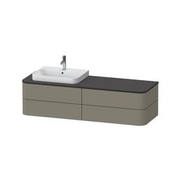 Duravit Waschtischunterschrank o. ES Happy D.2 Plus 40,8x160cm, 4 SBK, BP l, st-g s-matt (HP4973L92920010)