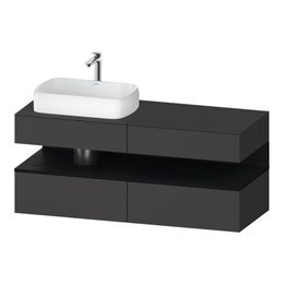Duravit Waschtischunterschrank Qatego 140x55x60cm, E sw/gra m, Pl, B l, B (QA4765016490010)