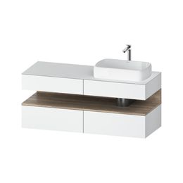 Duravit Waschtischunterschrank Qatego 140x55x60cm, E Ma/w m, Pl, Beck. re (QA4766055180000)