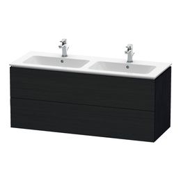 Duravit Waschtischunterschrank L-Cube 129x48,1x55cm, 2 Schubk., wandh&auml;ngend, Ei sw (LC625801616)