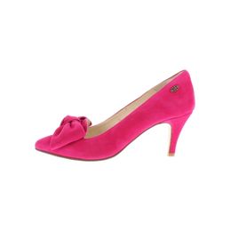 Xaver Luis Schuhmanufaktur Pumps 'MARA - Spitze Pumps mit gro&szlig;er Schleife' Damen Gr&ouml;&szlig;e 35 neonpink