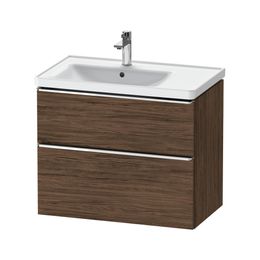 Duravit Waschtischunterschrank D-Neo 78,4x45,2cm, 1 Kast, B L, chr/Nussb dkl. (DE4357010210000)