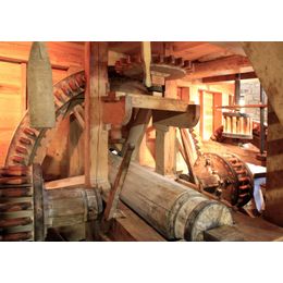 Fototapete papermoon "ANTIKE M&Uuml;HLE", bunt, B:4m L:2,6m, Vlies, Tapeten