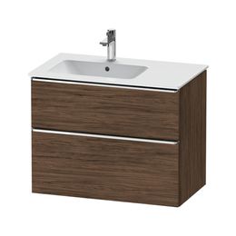 Duravit Waschtischunterschrank D-Neo 81x46,2cm, 1 Kast, B li, chr/Nussb dkl. (DE4366010210000)