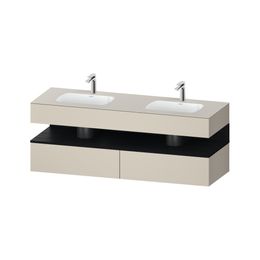 Duravit Einbauwaschtisch-M&ouml;bel-Set Qatego 160x55x60cm, Kon-WTU, Ei schw/taupe matt (QA4797016830000)