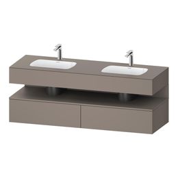 Duravit Einbauwaschtisch-M&ouml;bel-Set Qatego 160x55x60cm, Konsolen-Waschtischunterbau, Basalt matt (QA4797043430000)