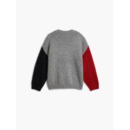 Desigual Sweatshirt Jungen Gr&ouml;&szlig;e 110/116 grau / karminrot / schwarz