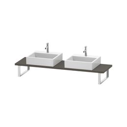 Duravit Konsole Cpmpact L-Cube 80-200x48cm, 2 A., St&auml; 3cm, f Gr s-matt (LC105C09090)