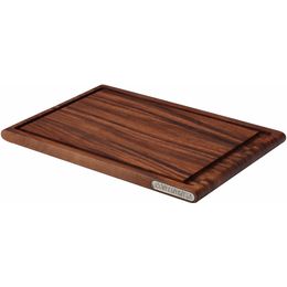 Schneidebrett CONTINENTA, braun, B:25cm H:2,1cm L:37cm, Massivholz, Schneidebretter, Gr. 37 x 25 cm