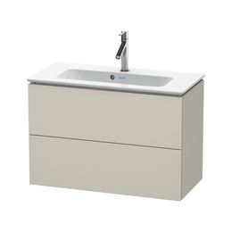 Duravit Waschtischunterschrank Compact L-Cube 82x39,1cm, Tau matt, 2 Schub., wandh&auml;ngend (LC625708383)