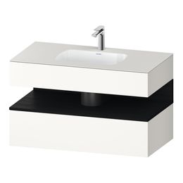 Duravit Einbauwaschtisch-M&ouml;bel-Set Qatego 100x55x60cm, E sw/we m, Kon-WTU, B (QA4786016840010)