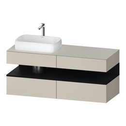 Duravit Waschtischunterschrank Qatego 140x55x60cm, E sw/tau m, Pl, B l, B (QA4765016910010)