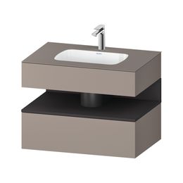 Duravit Einbauwaschtisch-M&ouml;bel-Set Qatego 80x55x60cm, gra m/ba ma, Konsolen-Waschtischunterbau (QA4785080430000)