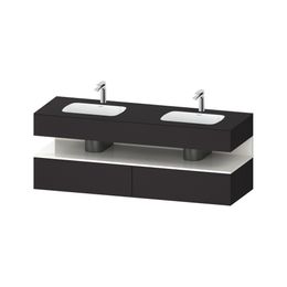 Duravit Einbauwaschtisch-M&ouml;bel-Set Qatego 160x55x60cm, Kon-WTU, w Hgl/Graphit matt (QA4797022800000)