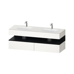 Duravit Einbauwaschtisch-M&ouml;bel-Set Qatego 160x55x60cm, Kon-WTU, B, Ei sw/we matt (QA4797016840010)