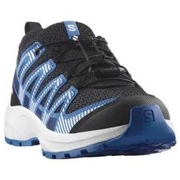 Wanderschuh Salomon "XA PRO V8 J", Kinder, Gr. 37, wei&szlig; (schwarz, wei&szlig;, french blau), Synthetik, Textil, Schuhe Wanderschuh