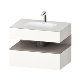 Duravit Einbauwaschtisch-M&ouml;bel-Set Qatego 80x55x60cm, ba m/we matt, Konsolen-Waschtischunterbau (QA4785043840000)