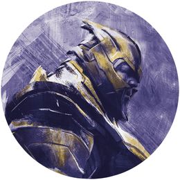 Fototapete Komar "Vlies selbstklebend - Avengers Painting Thanos - Gr&ouml;&szlig;e 125 x 125 cm", bunt (blau, gelb, wei&szlig;, schwarz), B:125m L:125m, Vlies, Tapeten, Kinderzimmer