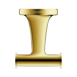 Duravit Handtuchhaken Starck T 6x7,6cm, doppelt, Gold poliert (0099303400)