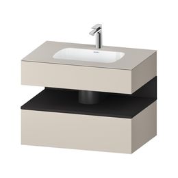Duravit Einbauwaschtisch-M&ouml;bel-Set Qatego 80x55x60cm, gra m/ta ma, Konsolen-Waschtischunterbau (QA4785080910000)