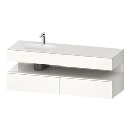 Duravit Einbauwaschtisch-M&ouml;bel-Set Qatego 160x50x60cm, Kon-WTU, Beck. li, we hgl (QA4795022220000)