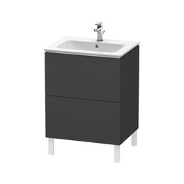 Duravit Waschtischunterschrank L-Cube 62x48,1cm, graph ma, 2 Ausz&uuml;ge, stehend (LC662504949)