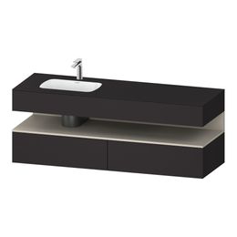 Duravit Einbauwaschtisch-M&ouml;bel-Set Qatego 160x50x60cm, Kon-WTU, B l, T m/Gr matt (QA4795083800000)