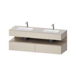 Duravit Einbauwaschtisch-M&ouml;bel-Set Qatego 160x55x60cm, Kon-WTU, Ei Marmo/tau matt (QA4797055830000)