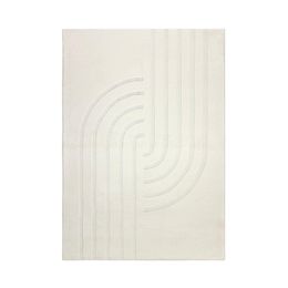 Teppich Kayoom "Peace 725", creme, B:80cm H:22mm L:150cm, Polyester, Teppiche, Teppich, Kurzflor, Hochflor, Modernes Muster, Vegan, Fu&szlig;bodenheizungsgeeignet