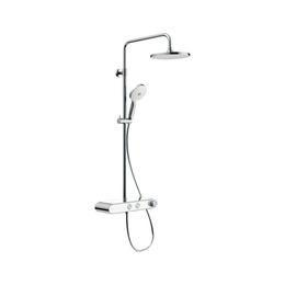 Duravit Duschsystem Shelf 1050 MinusFlow mit AP-Brausethermostat, wei&szlig; Hochglanz (TH4382008005)