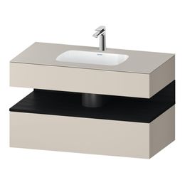 Duravit Einbauwaschtisch-M&ouml;bel-Set Qatego 100x55x60cm, E sw/tau m, Kon-WTU, B (QA4786016910010)