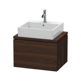 Duravit Waschtischunterschrank Compact L-Cube 62x47,7cm, Nussb geb., f Kons, 1 Auszug (LC580006969)