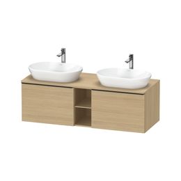 Duravit Waschtischunterschrank D-Neo 140x55cm, 2 A, 1 Pl, B bs, sw/Ei Nat (DE4950BBD300000)