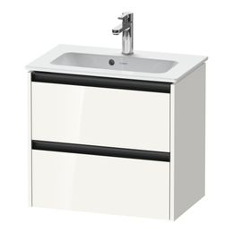 Duravit Waschtischunterschrank Ketho.2 Compact 61x39cm, we. hgl, 2 Schub., wandh&auml;ngend (K25255022220000)