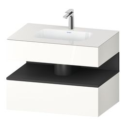 Duravit Einbauwaschtisch-M&ouml;bel-Set Qatego 80x55x60cm, gra m/we hgl, Konsolen-Waschtischunterbau (QA4785049220000)