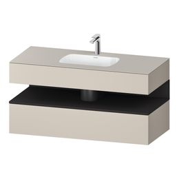 Duravit Einbauwaschtisch-M&ouml;bel-Set Qatego 120x55x60cm, gra m/ta ma, Konsolen-Waschtischunterbau (QA4787080910000)