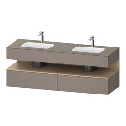 Duravit Einbauwaschtisch-M&ouml;bel-Set Qatego 160x55x60cm, Konsolen-Waschtischunterbau, Ei nat/b matt (QA4797030430000)