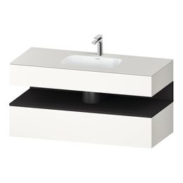 Duravit Einbauwaschtisch-M&ouml;bel-Set Qatego 120x55x60cm, gra m/we matt, Konsolen-Waschtischunterbau (QA4787080840000)