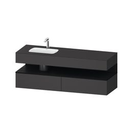Duravit Einbauwaschtisch-M&ouml;bel-Set Qatego 160x50x60cm, Kon-WTU, B l, E sw/gra ma (QA4795016490000)
