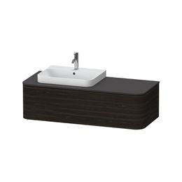 Duravit Waschtischunterschrank o. ES Happy D.2 Plus 35,4x130cm, 1 Ausz., Nussb geb., links (HP4942L69690010)