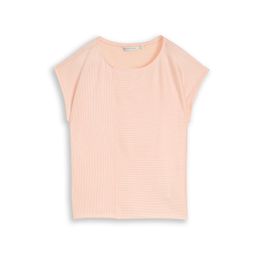 Tom Tailor Denim T-Shirt Damen Gr&ouml;&szlig;e XS orange / wei&szlig;