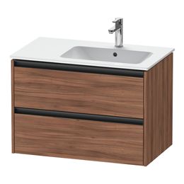 Duravit Waschtischunterschrank Ketho.2 81x48x54,9cm, f WT m Beck. re, Nussb Nat (K25268079790000)