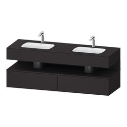 Duravit Einbauwaschtisch-M&ouml;bel-Set Qatego 160x55x60cm, Konsolen-Waschtischunterbau, graph matt (QA4797080800000)