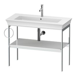 Duravit Waschtisch-Konsole White Tulip 98,4x45cm, Me, bo, Handtuchhalter li, we hgl (WT4544L8585)
