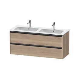 Duravit Waschtischunterschrank Ketho.2 128x48x55cm, 2 Schub., wandh&auml;ngend, Ei marm. (K25266055550000)
