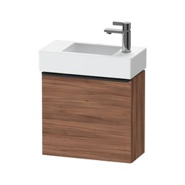 Duravit Waschtischunterschrank D-Neo 48,4x22,2x44cm, 1 T&uuml;r, An R, sw/Nuss Nat (DE4219RBD790000)