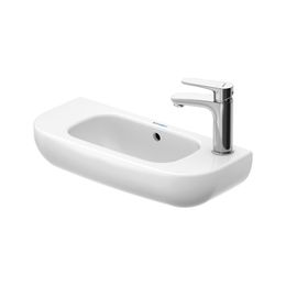 Duravit Handwaschbecken D-Code 50x22cm, m &Uuml;L u HLB, we, Hahnloch links (0706500009)