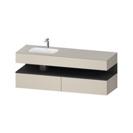 Duravit Einbauwaschtisch-M&ouml;bel-Set Qatego 160x50x60cm, Kon-WTU, B l, gra m/ta matt (QA4795049830000)